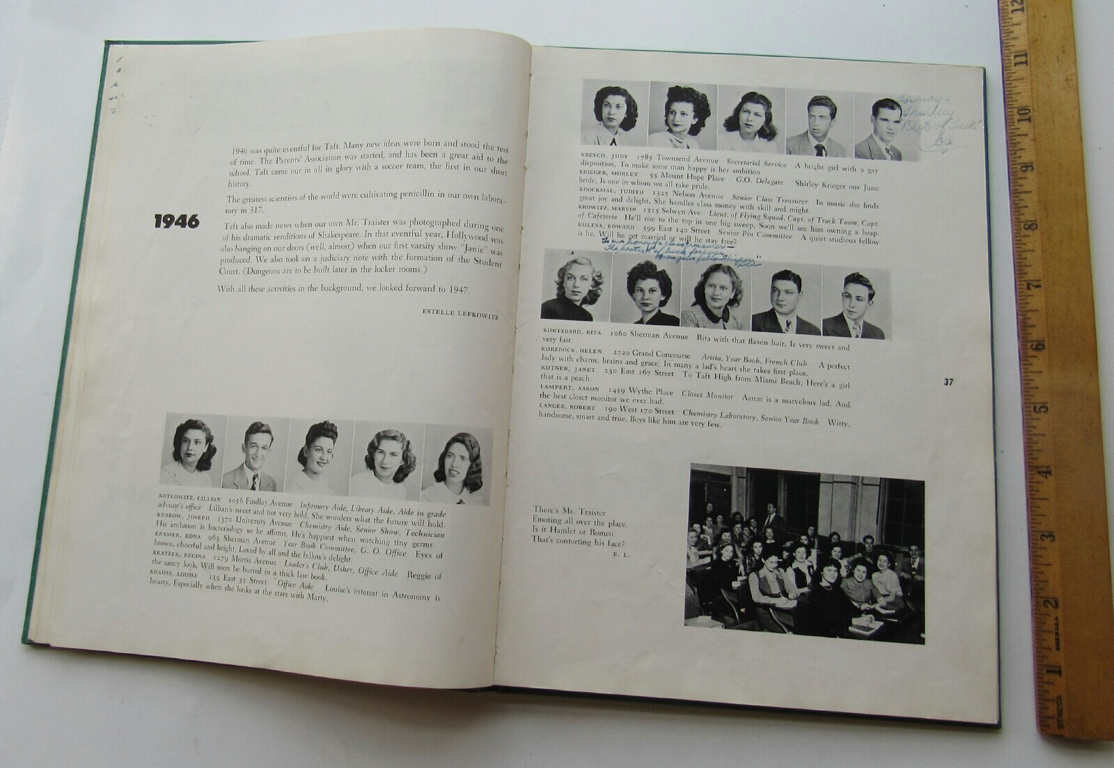 William Howard Taft High School Senior Yearbook c1948 Lot Bronx New ...