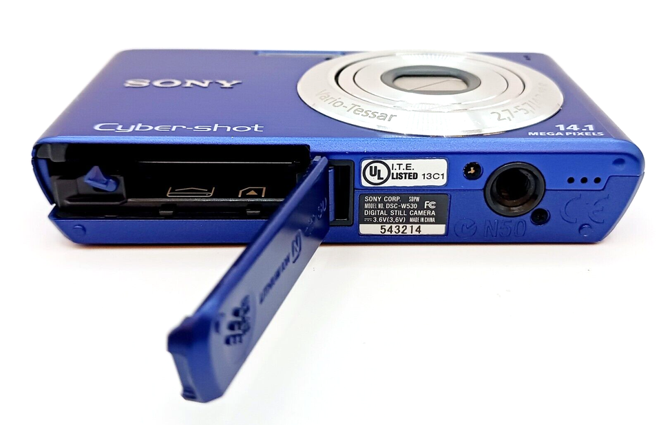 Sony Cyber-Shot DSC-W530 Blue 14.1MP 4X Optical Zoom Digital Camera | eBay