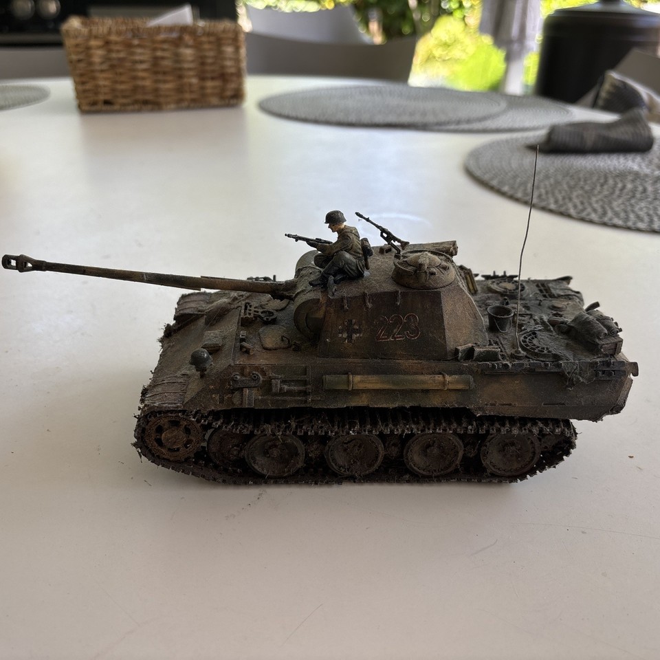 Built 1:35 Scale WWII Eastern Front Diorama: Panzer Panther Tank and ...