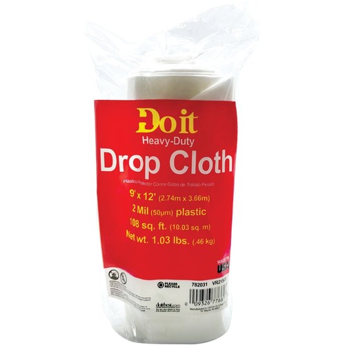 Do it Plastic 9 Ft. x 12 Ft. 2 mil Drop Cloth P911RDI SIM Supply, Inc ...
