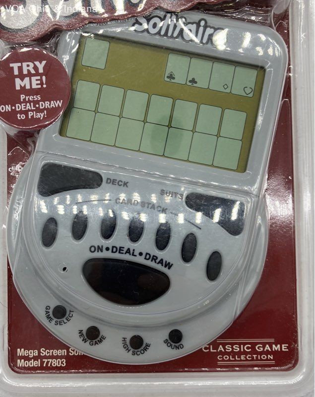 Classic Game Collection Mega Screen Solitaire Battery Operated Handheld ...
