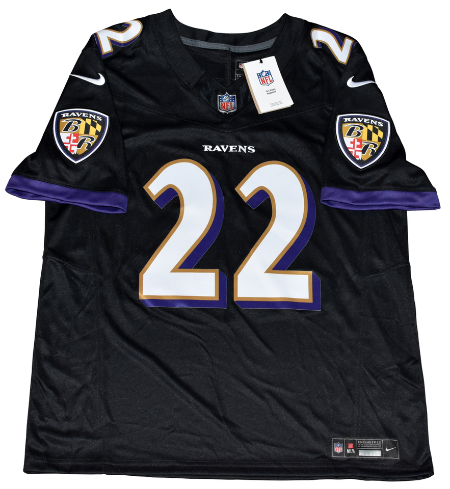 DERRICK HENRY AUTOGRAPHED BALTIMORE RAVENS #22 BLACK NIKE JERSEY ...