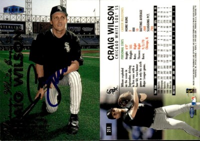CRAIG WILSON SIGNED 1999 FLEER TRADITION #211 DEBUT WHITE SOX ON-CARD ...