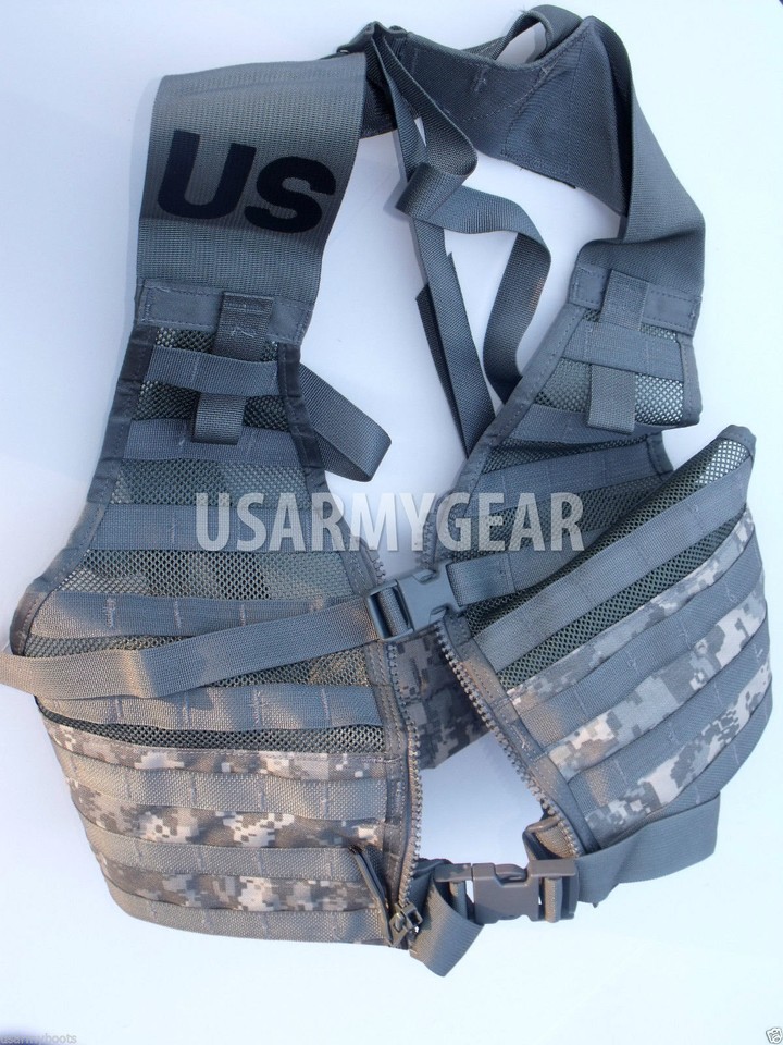 NEW US ARMY ACU MOLLE II FIGHTING LOAD CARRIER VEST FLC LBV RIFLEMAN ...