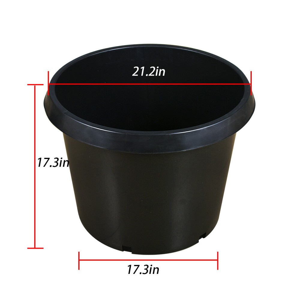 Labwork 1/2/3/5/7/10/15/20/25Gallon Plastic Plant Flower Pot Nursery ...