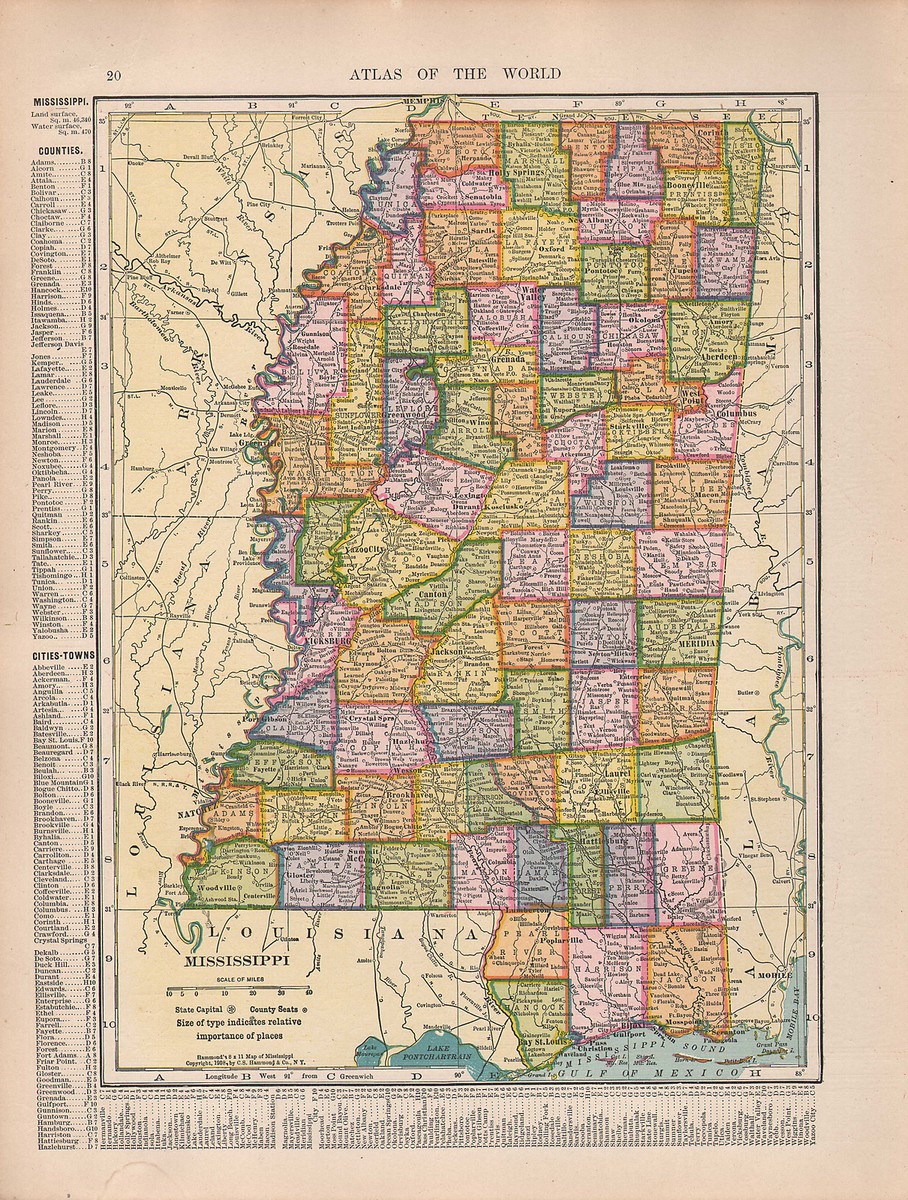 Mississippi State Map Cities Mississippi PowerPoint Map Counties