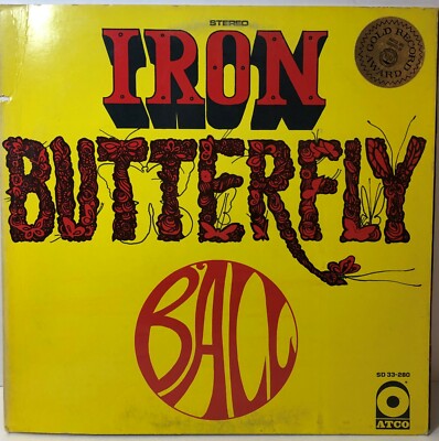 IRON BUTTERFLY "BALL" 33 RPM VINYL LP/GF:1969 ATCO RECORDS #SD 33-280 ...