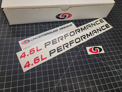 4.6L Performance Decals (2pk) Racing Hood Stickers for V8 Mustang GT ...