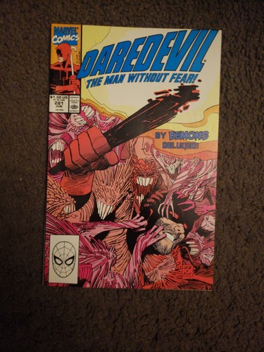 Daredevil #281 (Marvel June 1990) VF/NM 9.0- J. Romita Jr C/A-Silver ...