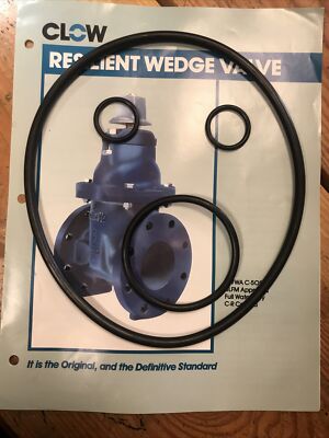 GATE VALVE O-RING Replacement Kit for CLOW 2630 DARK BLUE 6” Resilient ...
