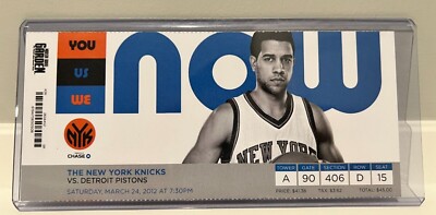 Jeremy Lin Full Ticket - Final Game with New York Knicks Vs Pistons 3 ...