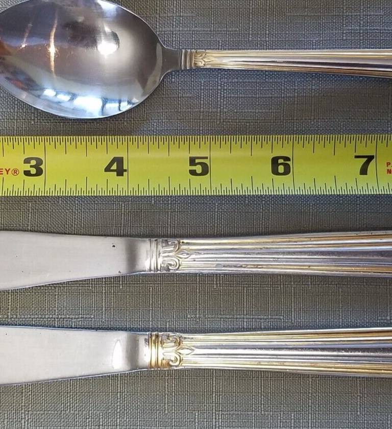 16 Piece. Washington Forge Stainless Steel Golden Accent Flatware Set ...
