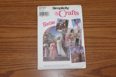 Simplicity 8797 Sewing Pattern Wardrobe Barbie Doll Clothes 1994 ...