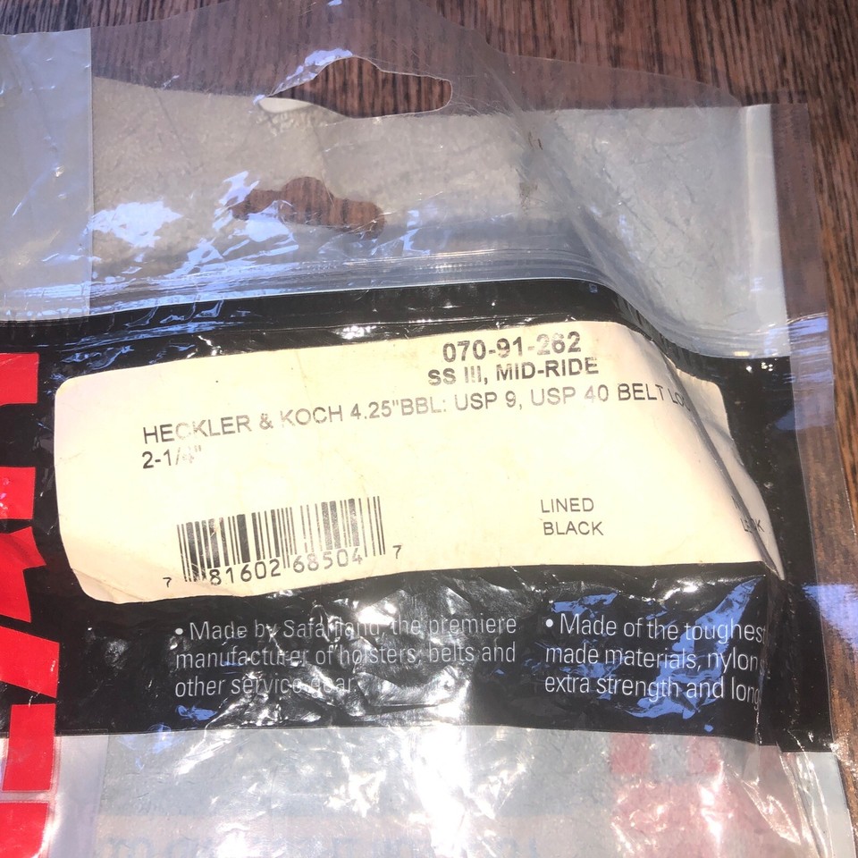 NEW SAFARILAND SS III, Mid Rise Belt Duty Holster 070 91 262, Black ...