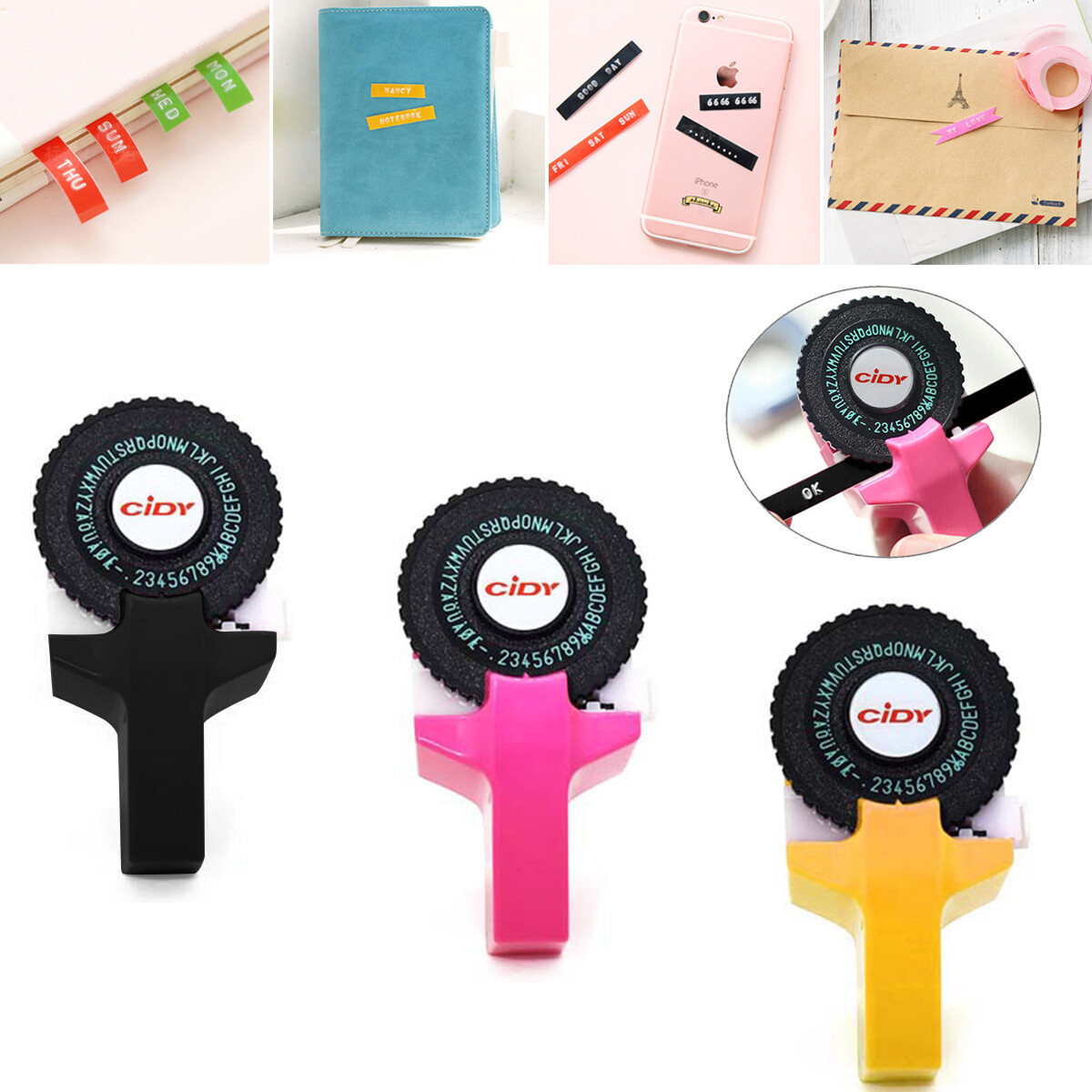 Portable Manual Label Maker DIY 3D Embossing Label Writer Printer With ...