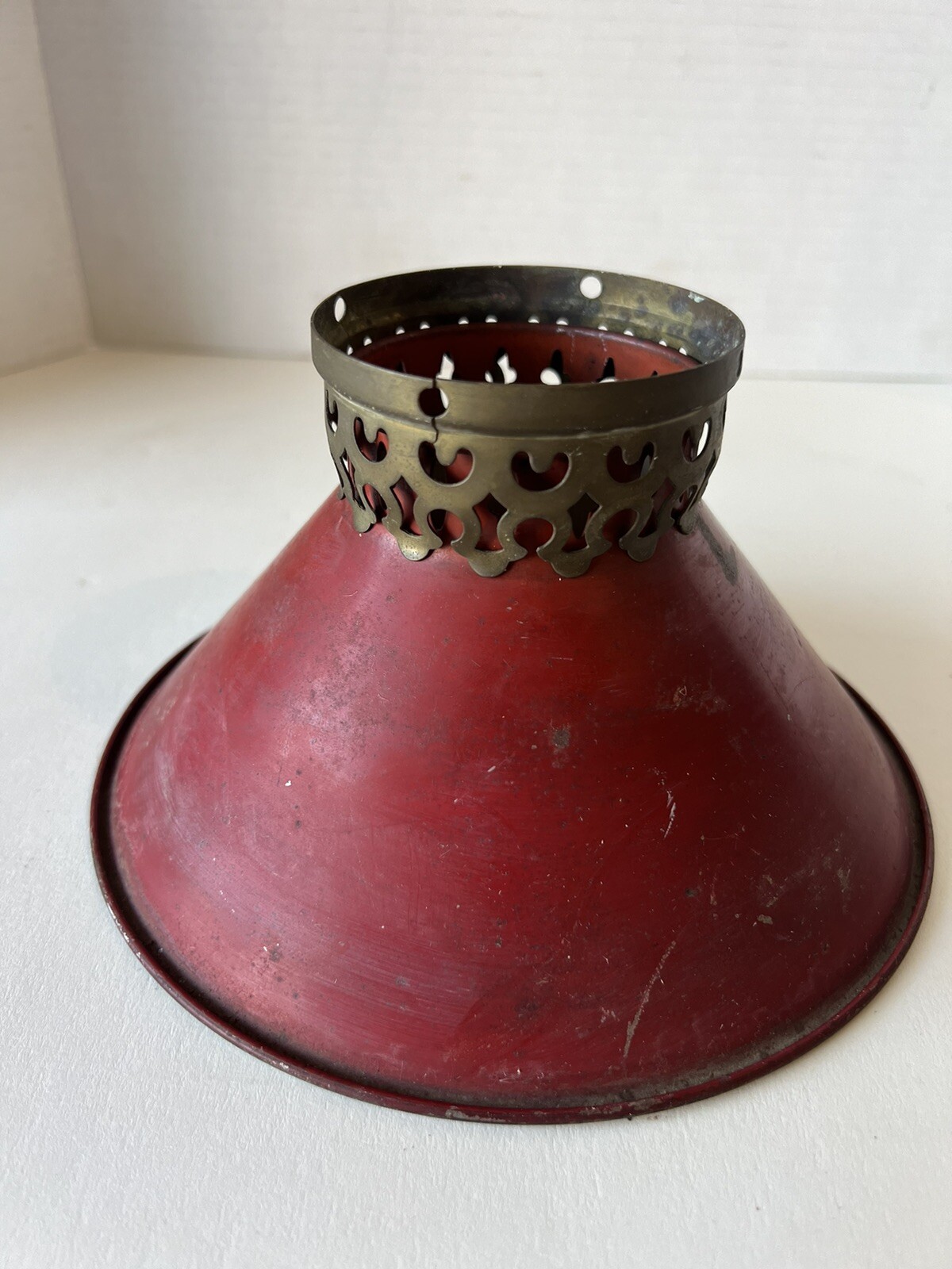 Vintage Red Industrial Metal Lamp Shade | eBay