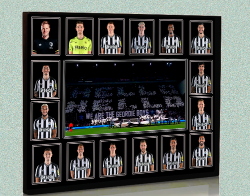 NEWCASTLE UNITED Champions League 2023 Black Framed A4 Canvas | eBay