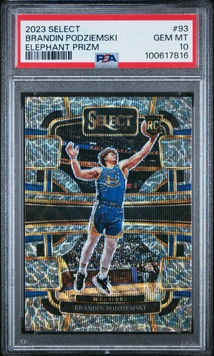 2023-24 Panini Select Concourse Elephant Prizm Brandin Podziemski #93 ...