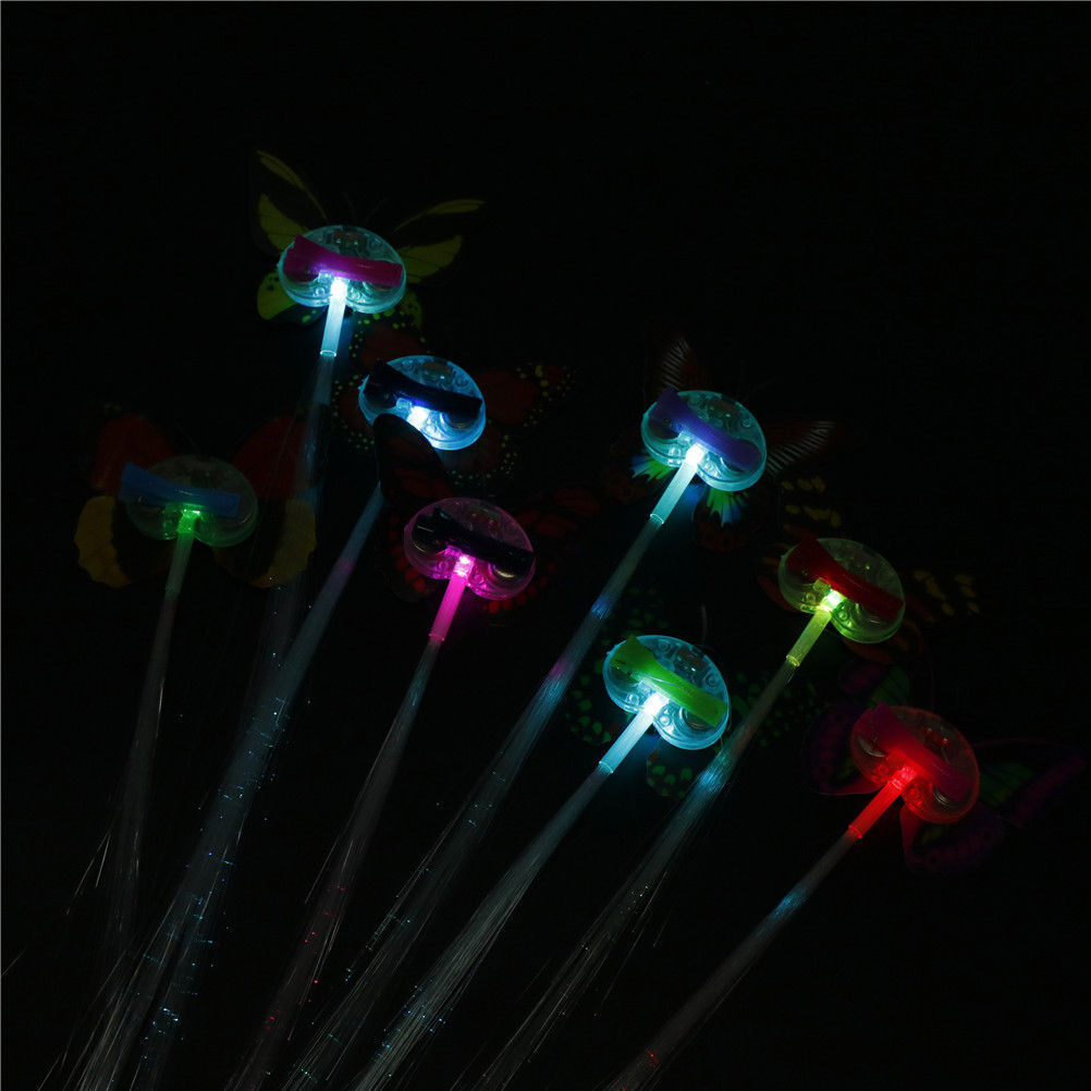 Fiber Optic Hair Lights 1 X Pack) LED Fiber Optic Hairpin Light Up