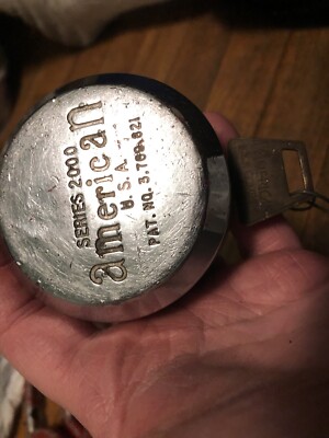 Vintage American Lock Company series 2000 hardened padlock with key | eBay