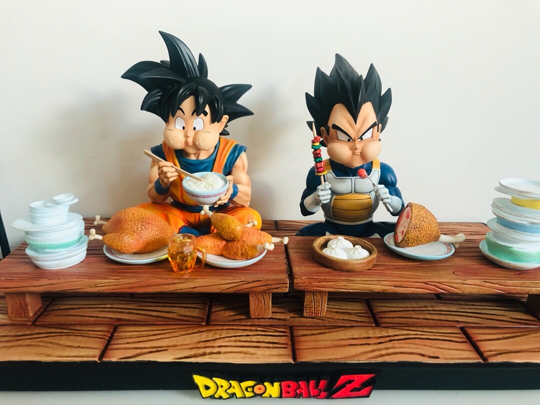 Dragon Ball Son Goku Vegeta Eating Resin Model Statue A+ Studio In ...