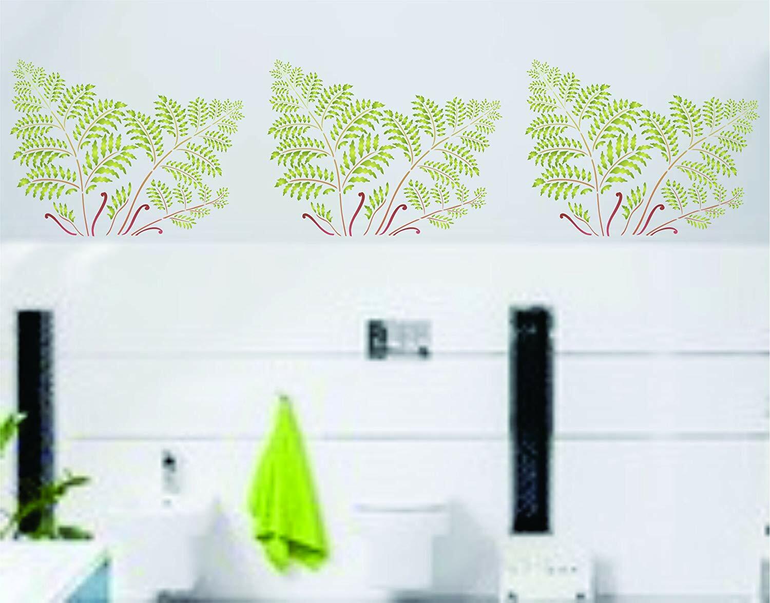 Fern Stencil Reusable Tree Fern Leaf Frond Foliage Template Wall ...