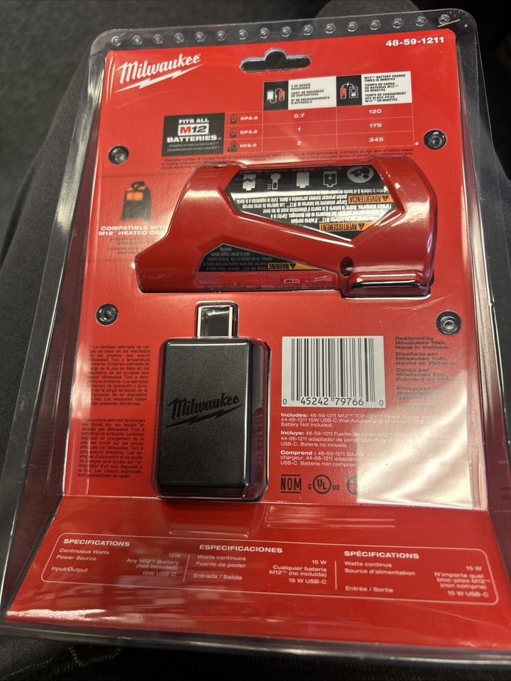 Milwaukee TOP-OFF™, M12 TOP-OFF Power Supply and Charger, Battery Type ...