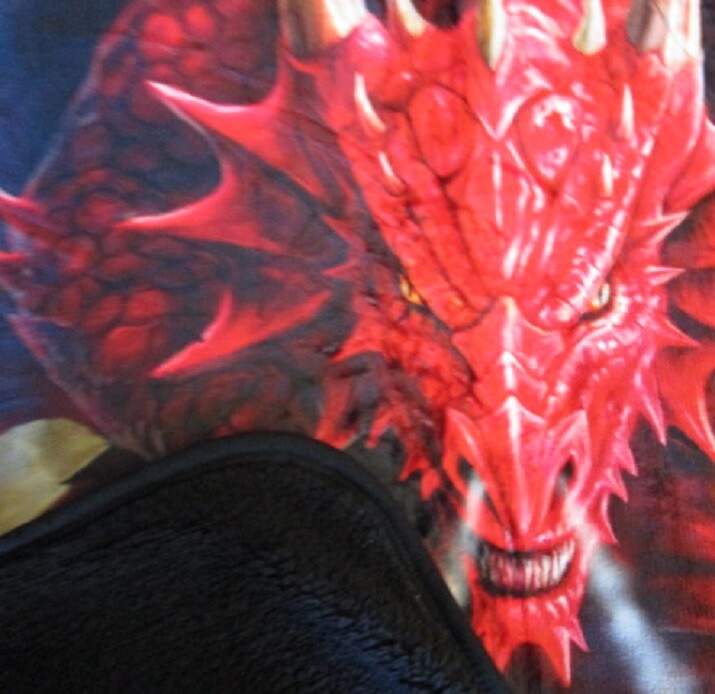 New Anne Stokes Dragon's Lair Plush Fleece Throw Gift Blanket Sherpa ...