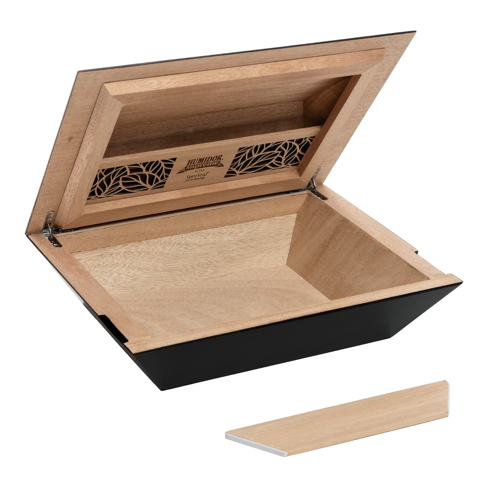 Humidor Supreme Aria Large Cigar Humidor , 40-80 Cigar Wood Box, Modern ...