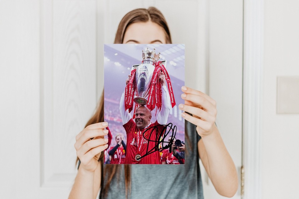 Arne Slot LIVERPOOL 2025 League Signed Pre-Print 12x8 Signature PHOTO ...