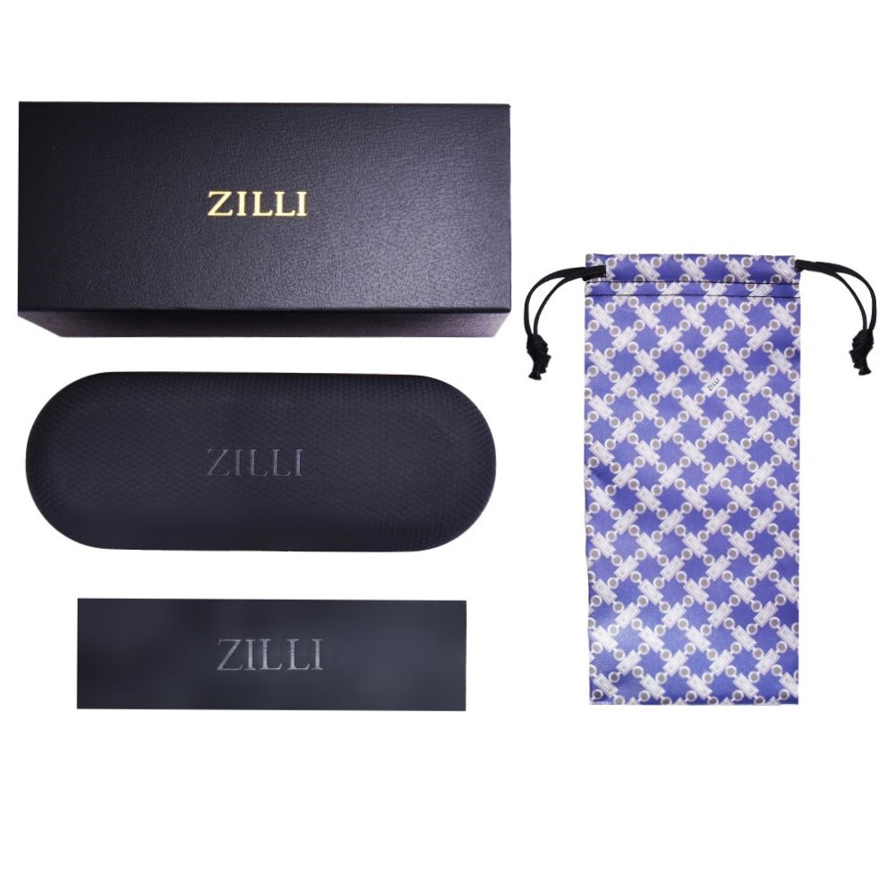 Zilli ZI60097 C02 Eyeglasses Frame Men's Shiny Silver/Black Rimless Style 58mm | eBay