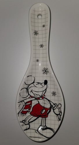 Rare Disney Christmas Mickey Mouse Sketch Spoon Rest | eBay