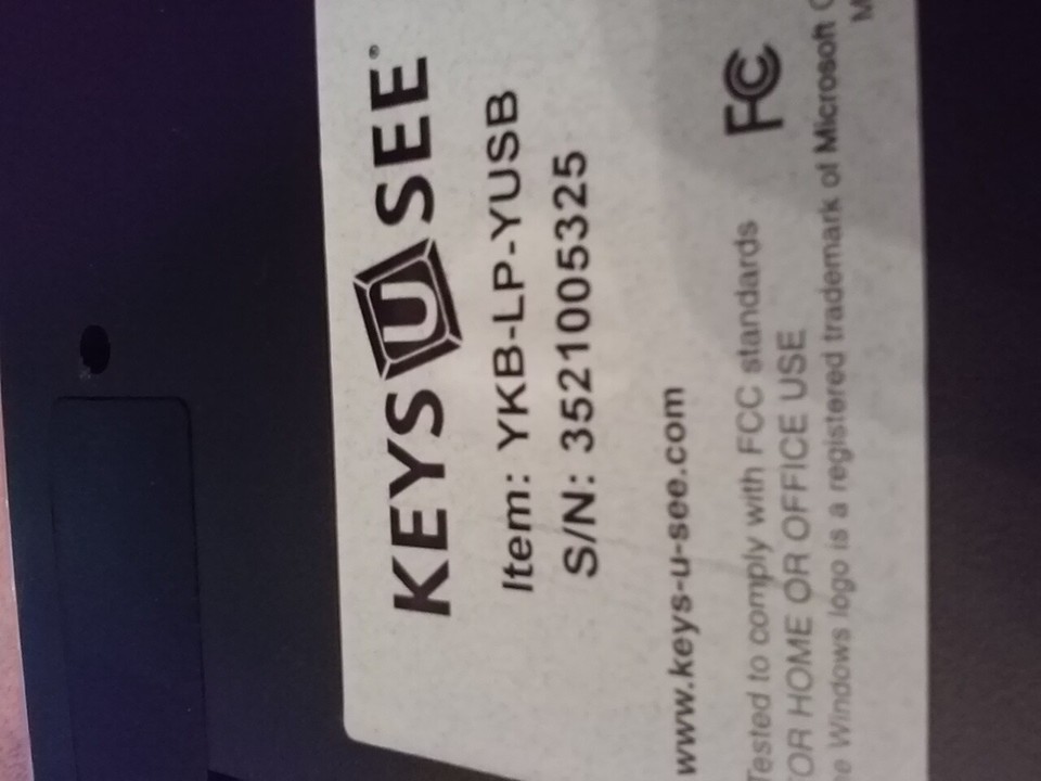 Keys U See Large Print Keyboard Wired USB YKB-LP-YUSB Yellow Black | eBay