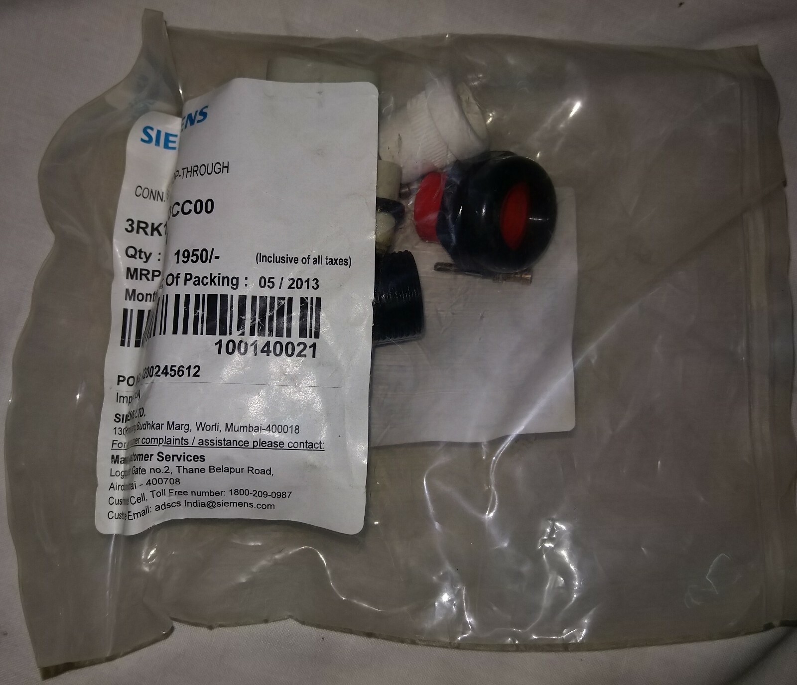 Siemens 3Rk1902-0Cc00, Connector with Pg16 Cable Entry, 9 Pole (7 PCS ...