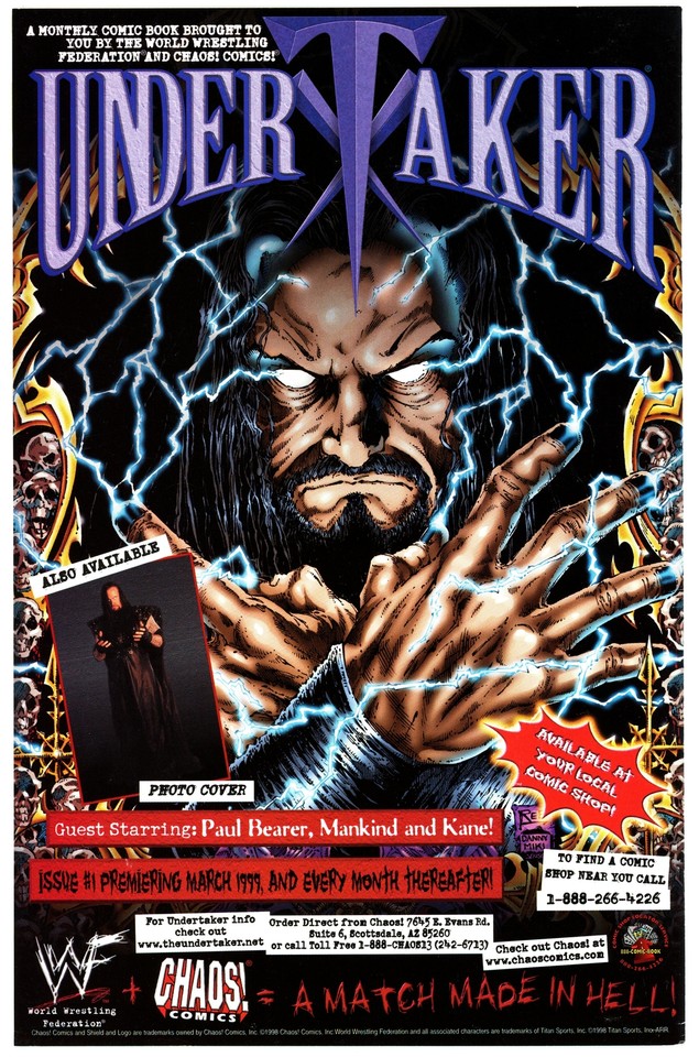 Undertaker (1999) #0 VF+ 8.5 Wizard Magazine Promo WWF Wrestler | eBay