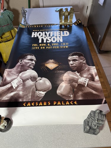 Original 1991 Mike Tyson Evander Holyfield Boxing Poster 26X39 | eBay
