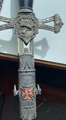 Antique (l1800s) Masonic Knights Templar Sword, Scabbard, & Carrying ...