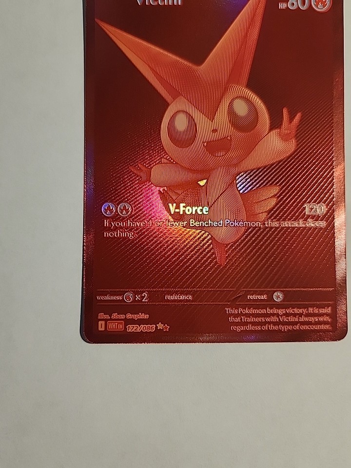 Red Victini English Pokemon White Flare Black Bolt WHT EN 172/086 | eBay