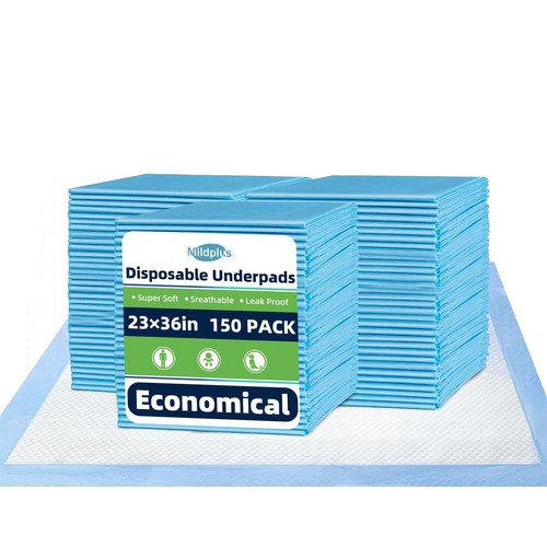 Disposable Pads 23"×36" (150pcs) Moderate Absorbent Underpads ...