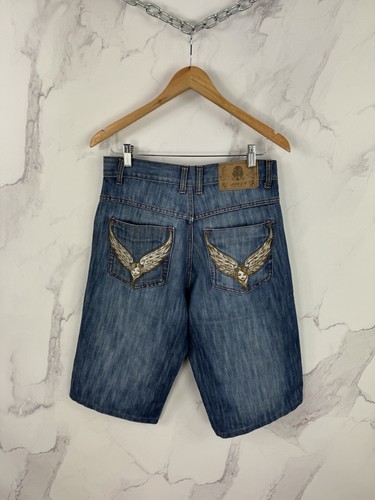 Joker Denim Shorts Double Embroidered Logo Size 30 | eBay