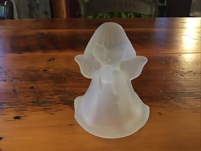 Vintage Goebel Frosted Glass Angel Bell 4 3/4" | eBay