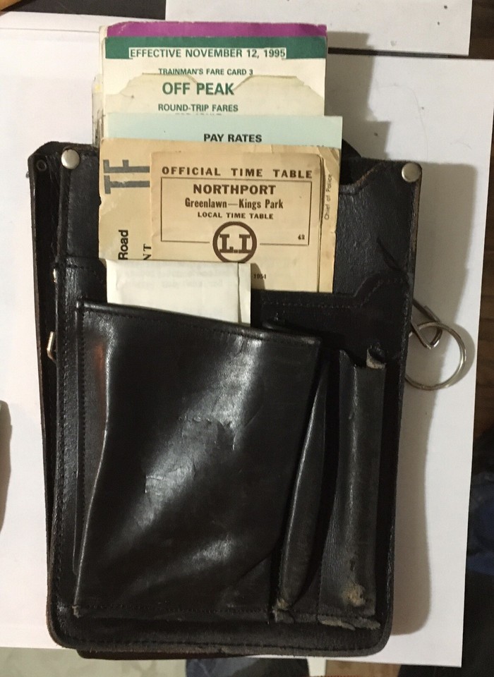 LIRR Memorabilia Vintage Conductor Ticket Bags- Belt Buckle- Whistle ...