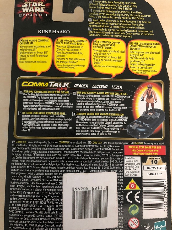 Star Wars Episode 1 Collection 2 Rune Haako Figure Rare Card Error ...