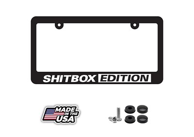 🔥 SHITBOX EDITION LICENSE PLATE FRAME JDM LOW CAMBER FLUSH TYPE R CAR ...