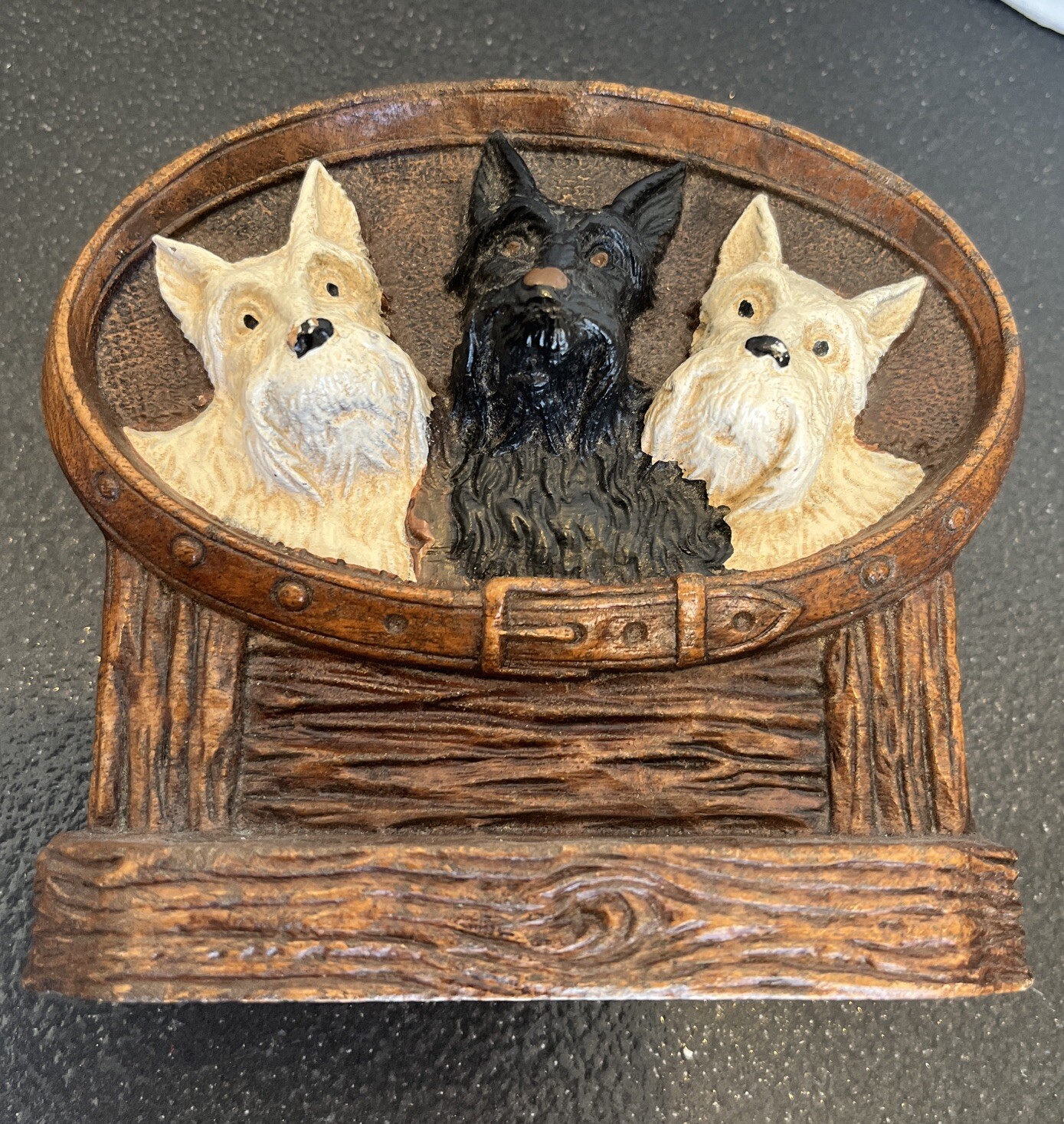 Antique Trip If Scottie Dog Composition Business Card Holder By Swank ...