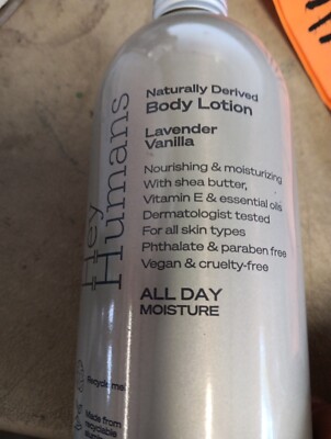 HEY HUMANS-LAVENDER VANILLA All Day Moisture Body Lotion New Free ...