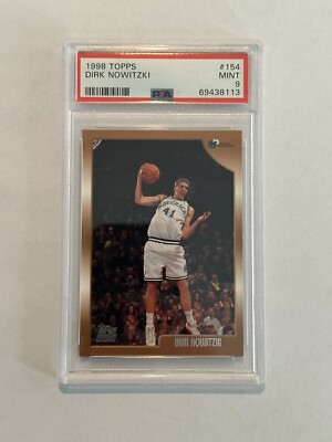 1998 Topps #154 Dirk Nowitzki Rookie PSA 9 Mint RC Mavericks | eBay