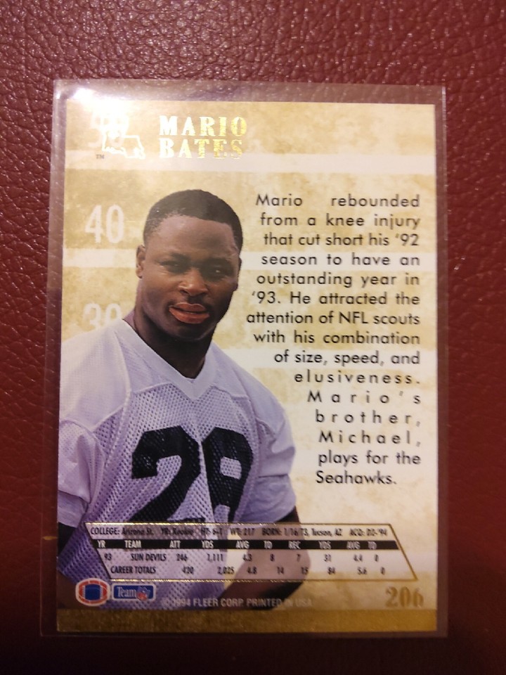 1994 Fleer Ultra - Mario Bates # 206 (RC) | eBay