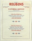 1982 Vintage Catering Service Menu RESTAURANT REUBENS DELI Montreal ...