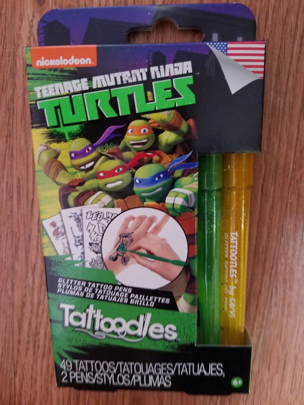 Teenage Mutant Ninja Turtles Tattoodles 49 Tattoos 2 Pens | eBay